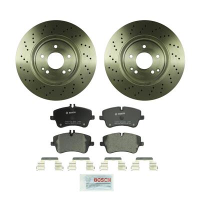Bosch Front Vented 329mm Rotors & Semi-met Disc Brake Pads Kit For W203 ...