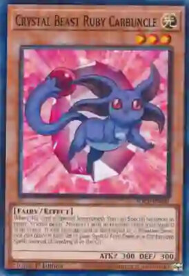 Yugioh! Crystal Beast Ruby Carbuncle - SDCB-EN001 - Common - 1st ...
