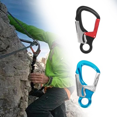 Double Locking Carabiner Self-Locking Carabiner 35KN Smooth Key Nose ...