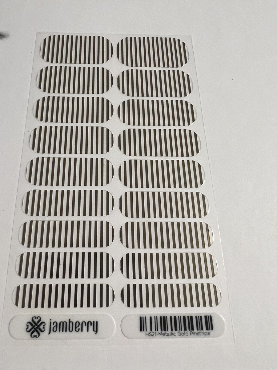 Metallic Gold Pinstripe Jamberry The Pinstripe 72 Gold Vermeil Grand