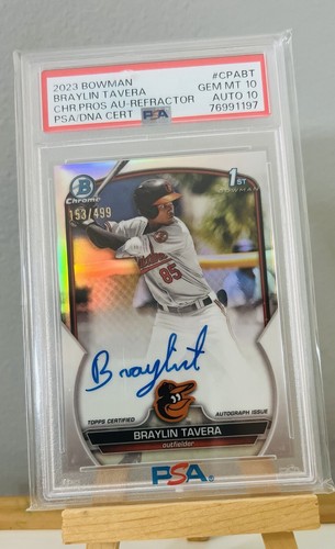 2023 Bowman - Chrome Prospect Autographs Refractor #CPA-BT Braylin ...