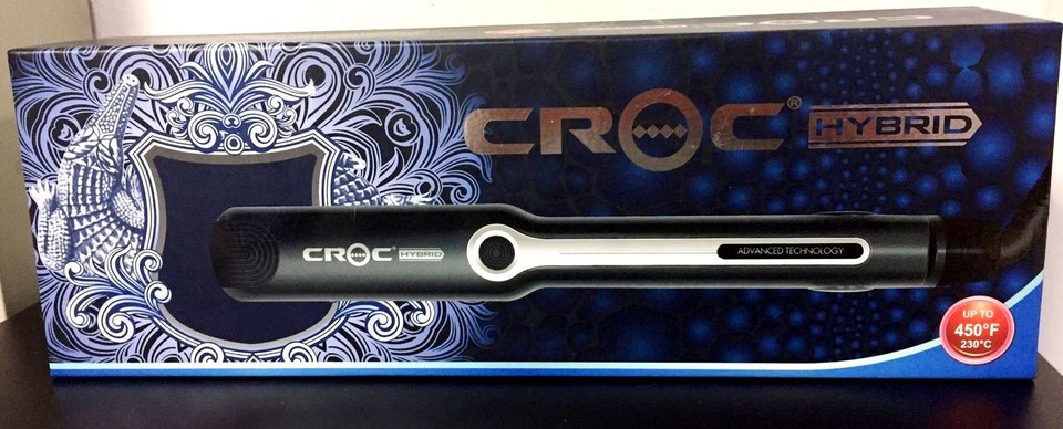 CROC Hybrid Titanium -Black Flat Iron/Straightener 1 Inch CROCH-RBB ...