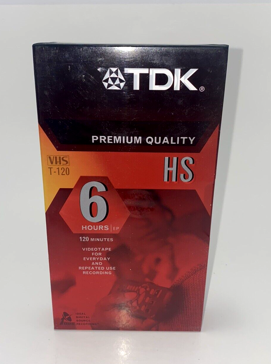 TDK T-120 VHS Premium Quality HS Video Tapes - 120 Minute/6 Hour EP ...