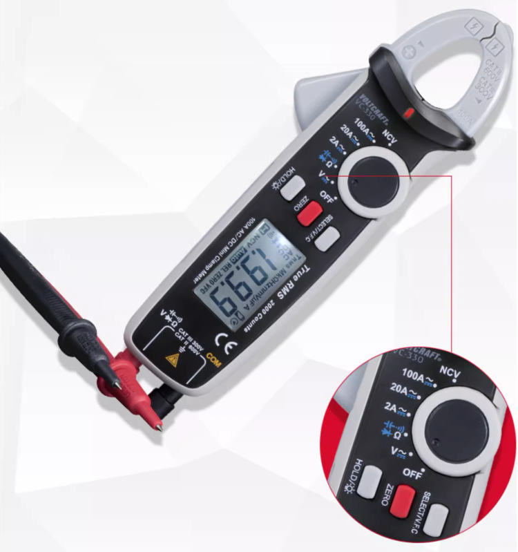 1PC NEW VOLTCRAFT VC330SE Clamp meter Digital ammeter AC current clamp ...