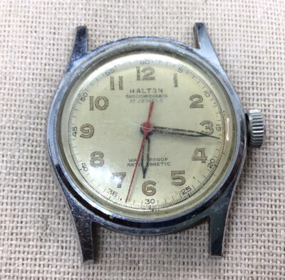 Vintage Mens Halton Shockabsorber 17 Jewels Wrist Watch-No Band "AS IS ...