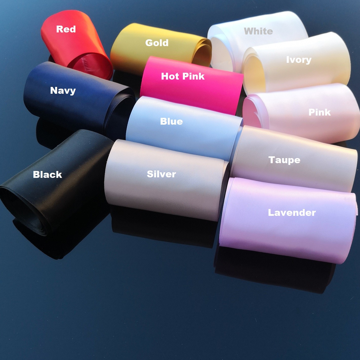 10cm/4"/100mm Double Face Satin wide Ribbon SASHES Aqua, Turquoise ...