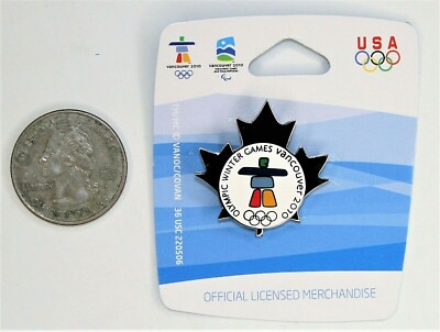 VANCOUVER 2010 SILVER MAPLE LEAF WINTER OLYMPICS LOGO PIN - NEW IN ...