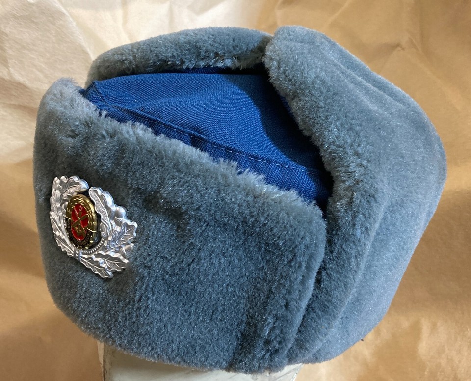East German GST Ushanka Winter Cap Sport and Technology Association NVA ...