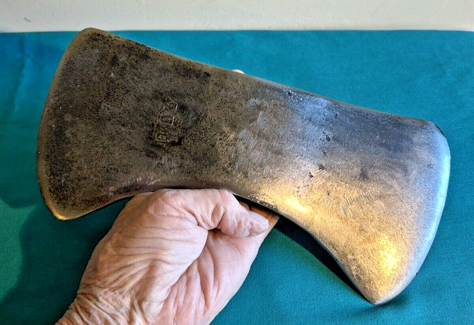 VINTAGE PLUMB 3.2 DOUBLE BIT 3 LBS 10 OZ AXE HEAD 10" ACROSS BIT EDGE 4 ...
