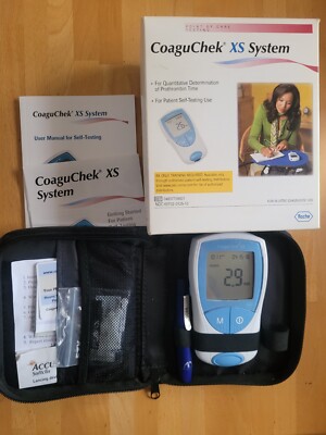 Roche CoaguChek XS Coagulation Meter w/Case (No Test Strips) | eBay