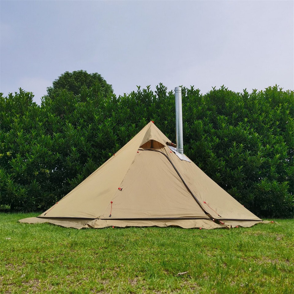 1~2 Lightweight Teepee Tents Tipi Hot Tent with Fire Retardant Flue ...