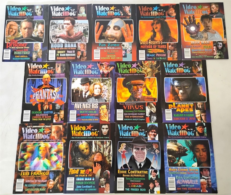 Video WatchDog #6-164 Partial Run Lot of () Movie Magazines Horror ...
