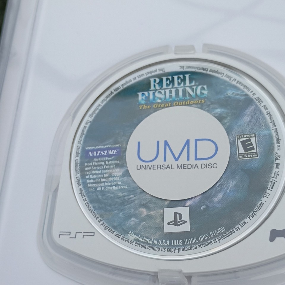 Natsume Reel Fishing The Great Outdoors Sony PSP Manual Sports E NTSC-U ...