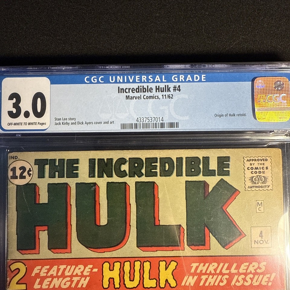 Incredible Hulk #4 (1962) Marvel CGC 3.0 – Silver Age Key – Early Hulk ...