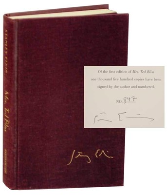 Stanley ELKIN / MRS TED BLISS Signed Advance Limited Edition 1st ...