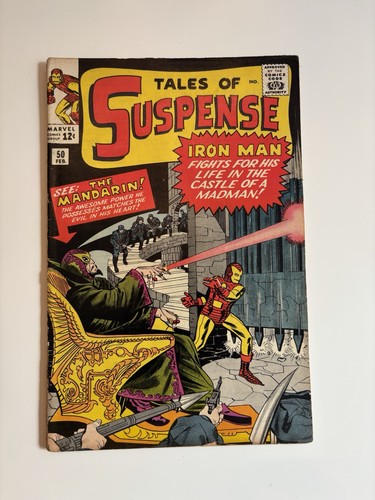 Tales of Suspense #50 COMPLETE detached cover 1964 1st Mandarin KEY ...