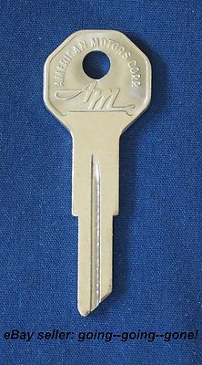 ORIGINAL OEM AMC AMERICAN MOTORS KEY BLANK RA2 H1098NR 1957-1969 IGN ...