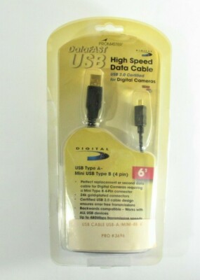 ProMaster DataFast High Speed Data Cable USB Type A to Mini USB Type B ...