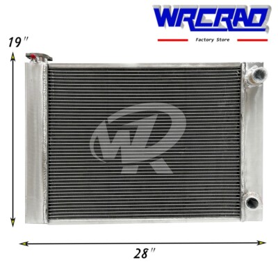28" x 19" Universal Double Pass Aluminum Radiator For Chevy SBC 350 ...