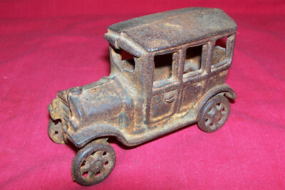 Antique Cast Iron Toy Car Ford Model A Sedan Old Vintage Collector ...
