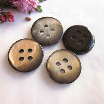 Pack of 23 IMITATION SHELL 4-hole Resin Buttons 7/16" (11mm) Craft ...