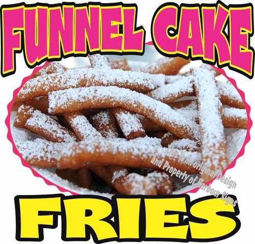 Funnel Cake Fries Concession Decal 14" Cakes Restaurant Food Truck ...