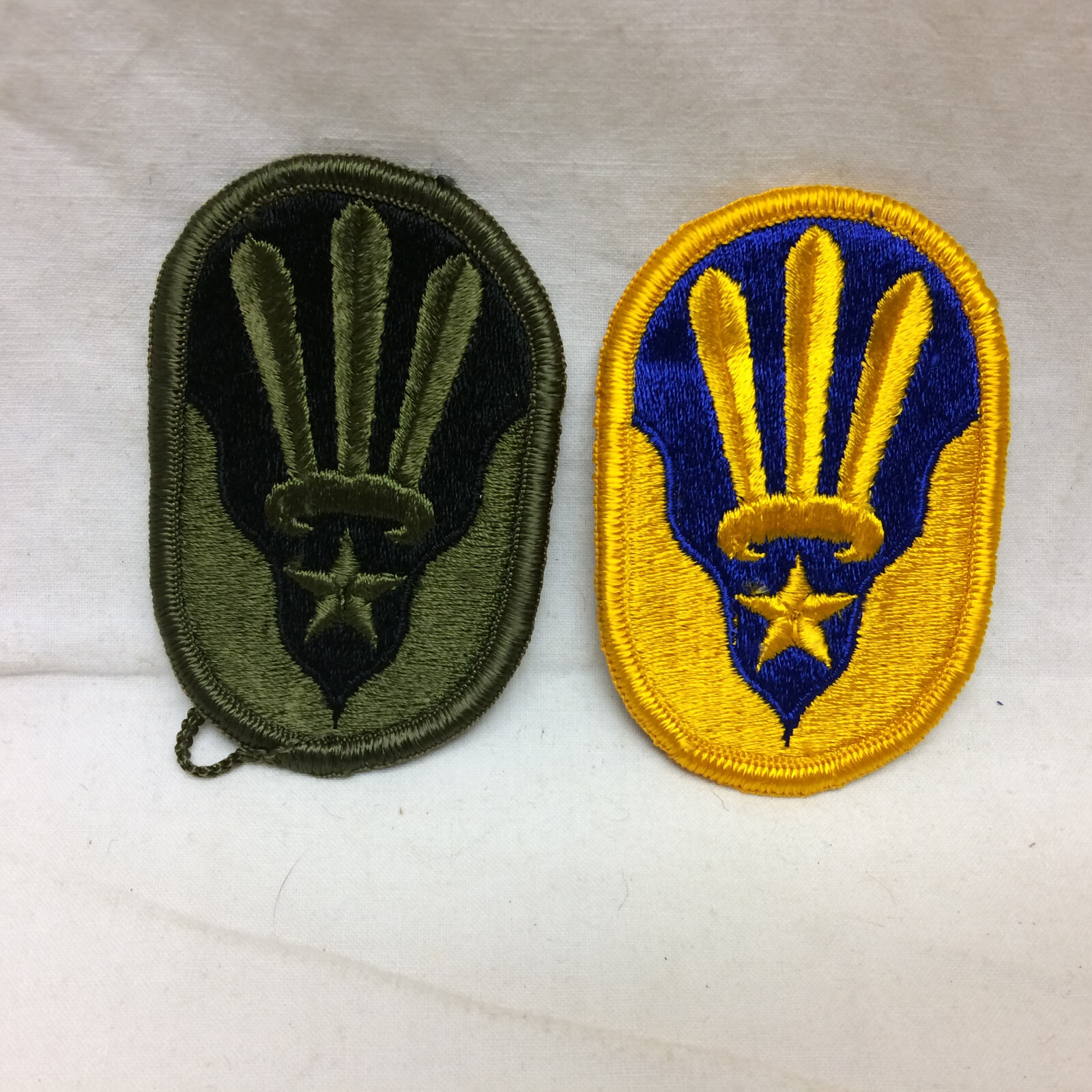 Military Patch Badge lot (2) 123rd Army Reserve Command ARCOM Color ...