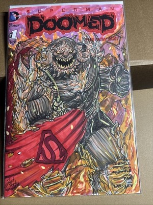 2014 DC Superman Doomed #1 Sketch By JustJoshDraws Doomsday Sketch 1 Of ...