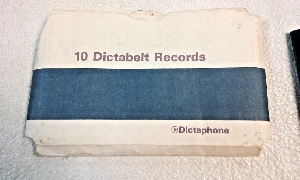 10 blue Dictaphone Dictabelt Records Belts Pack wi Envelope - New Old ...