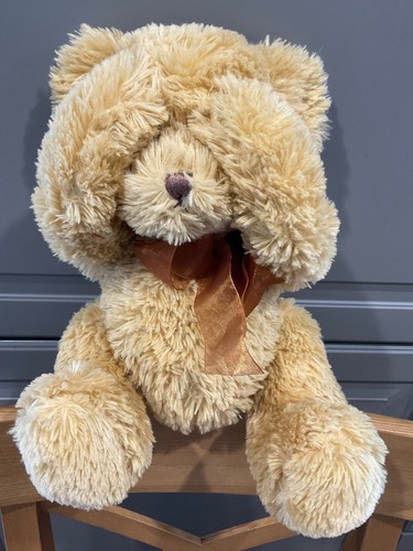 EDWARD TEDDY BEAR TIC TOC TEDDIES with MAGNETIC HANDS OVER EYES 40cm ...