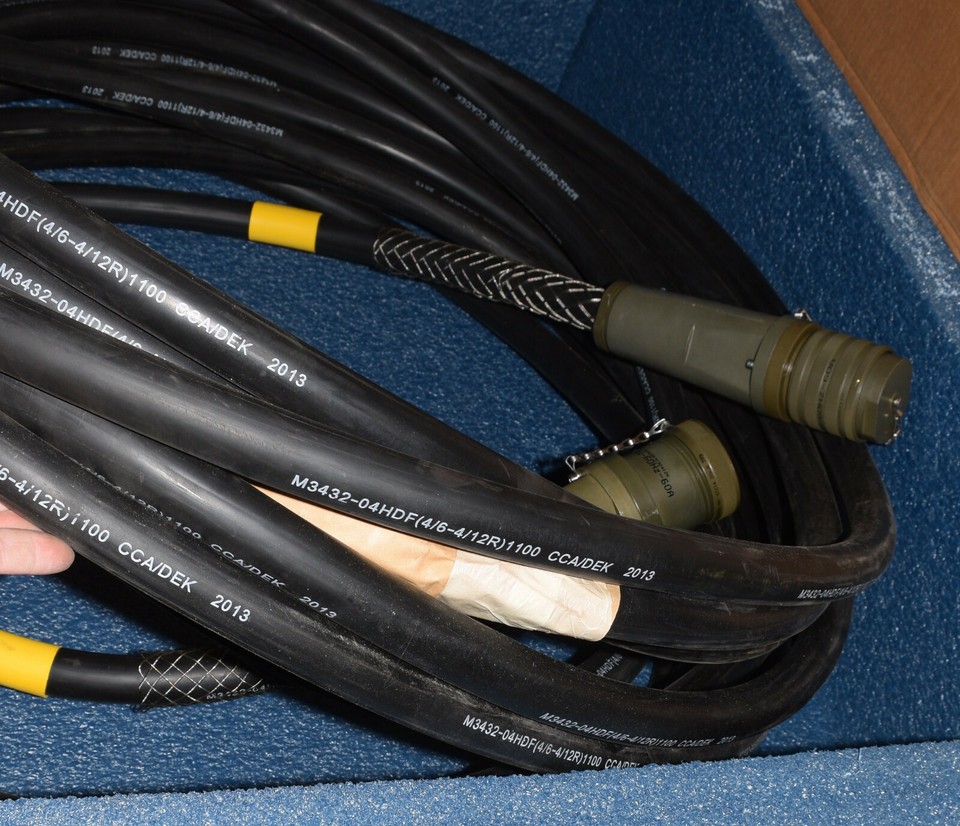 95 FOOT 60 AMP 120/208 3-PH MILITARY GENERATOR POWER EXTENSION CABLE ...