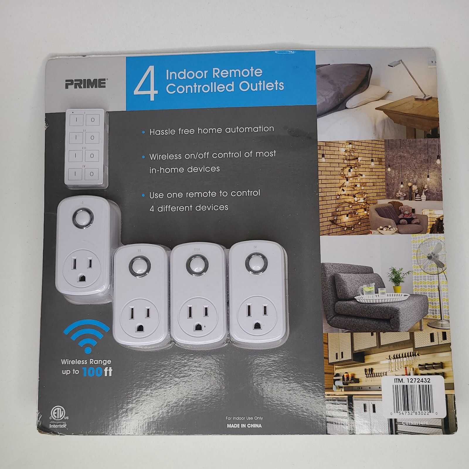 NEW Prime 4 Indoor Remote Controlled Outlets (4) Wireless On Off Range ...