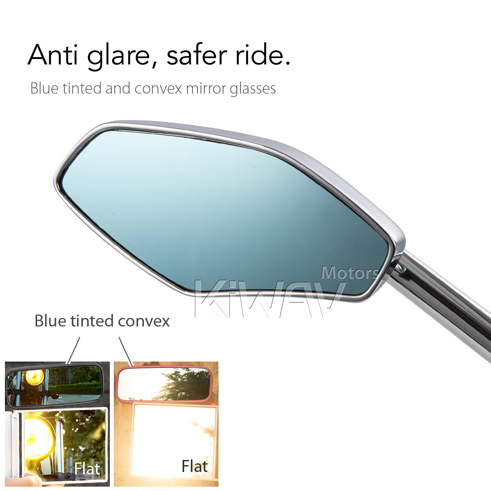 Magazi CNC aluminum convex mirrors Medusa chrome M8 x 1.25 fits Piaggio ...
