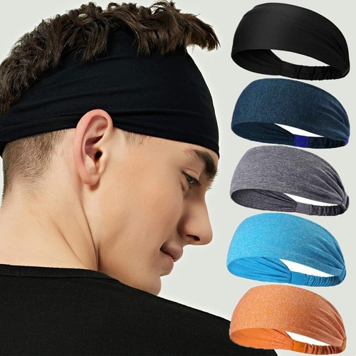 Workout Headbands Sweatband Yoga Sweat Bands Elastic Wide Headband for ...