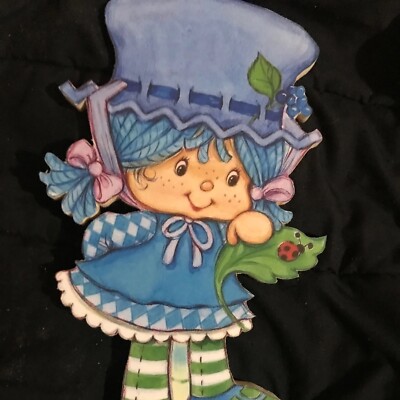 Blueberry Muffin Wooden hand made Strawberry Shortcake Character Sign ...