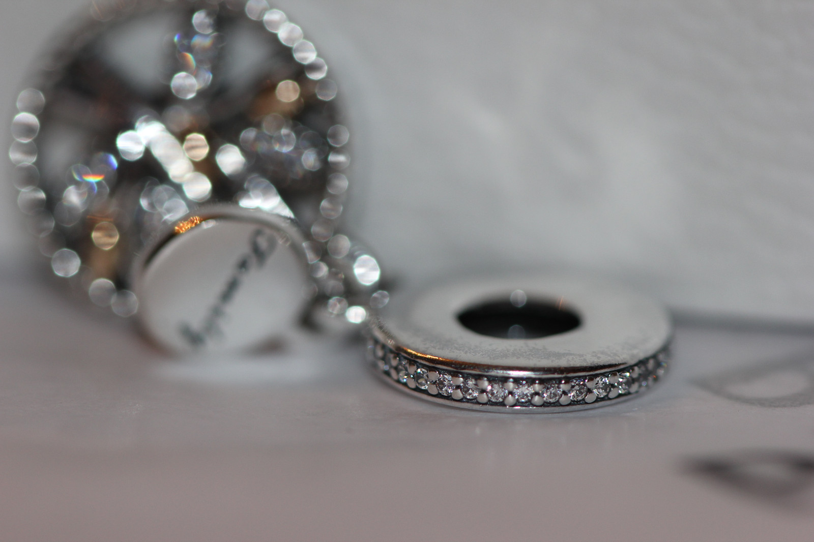 PANDORA 791728cz FAMILY HERITAGE 14K GOLD/STERLING SILVER DANGLE BAGTAG ...