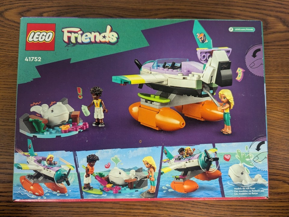 2PCS - LEGO FRIENDS 41752 SEA RESCUE PLANE 203PC BUILDING TOY NEW IN ...