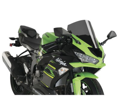 Puig 3629F R-Racer Windscreen, Dark Smoke, Kawasaki ZX6R / ZX636 2019 ...