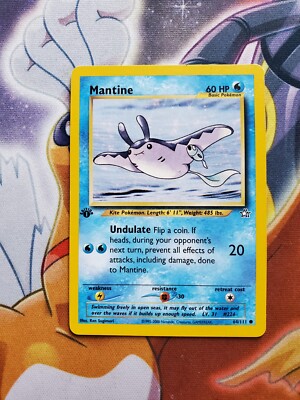 Mantine 1st Edition Pokemon Card Neo Genesis 64/111 Near Mint NM | eBay