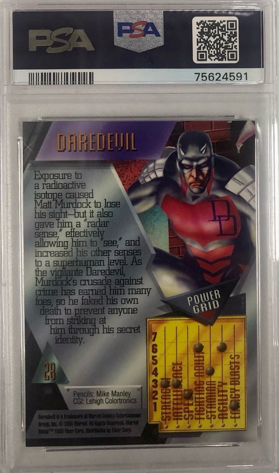 DAREDEVIL 1995 MARVEL METAL #28 PSA 9 | eBay
