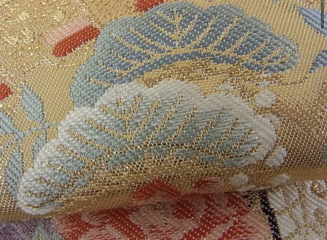 Fukuro Obi Kimono Half Price Pure Silk Genuine Gold Leaf Karaori Six ...