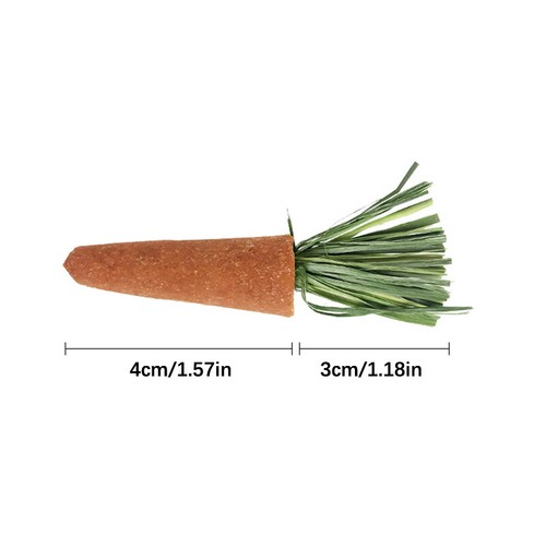 3PCS Small Animal Chew Carrots Natural Nutritious Carrot Nutritious ...