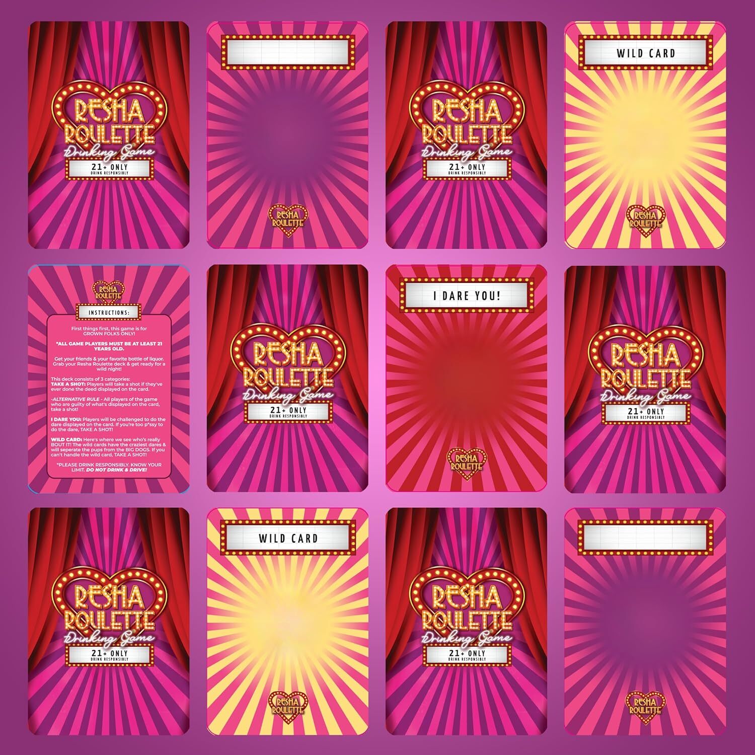 Caresha Please - Resha Roulette - A Drinking Card Game for Parties and ...