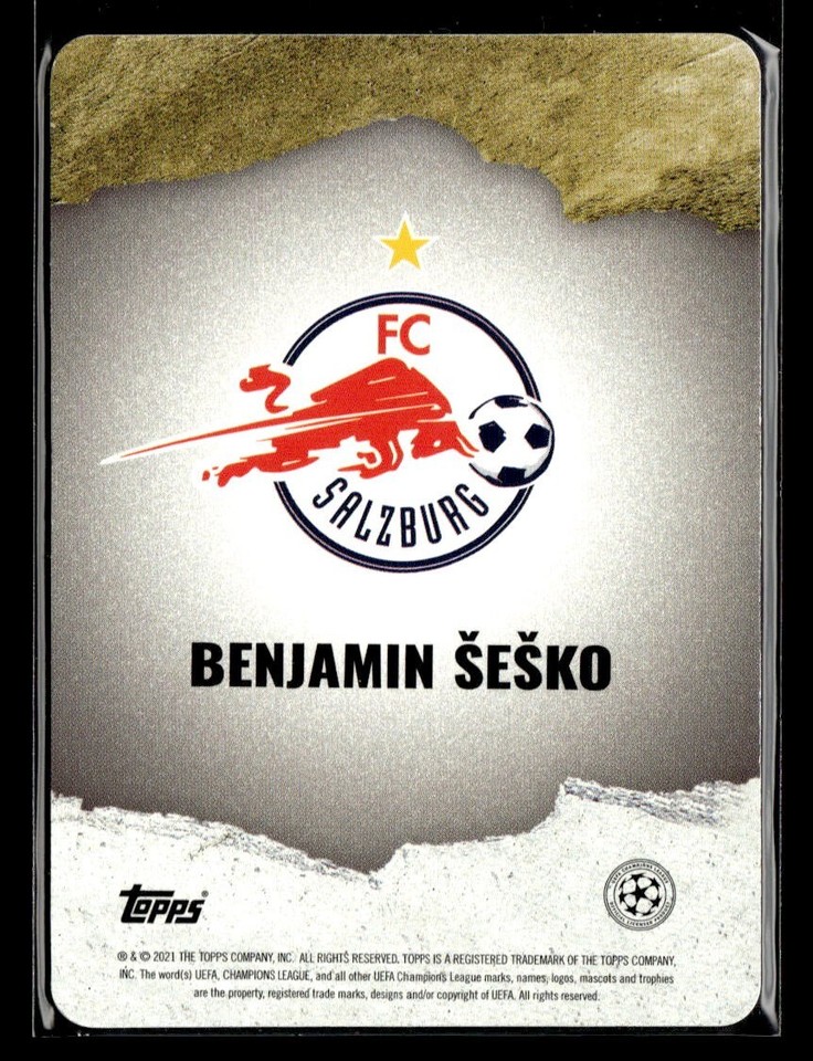 Benjamin Sesko 2021 Topps Gold Future Stars Champions League Rookie ...