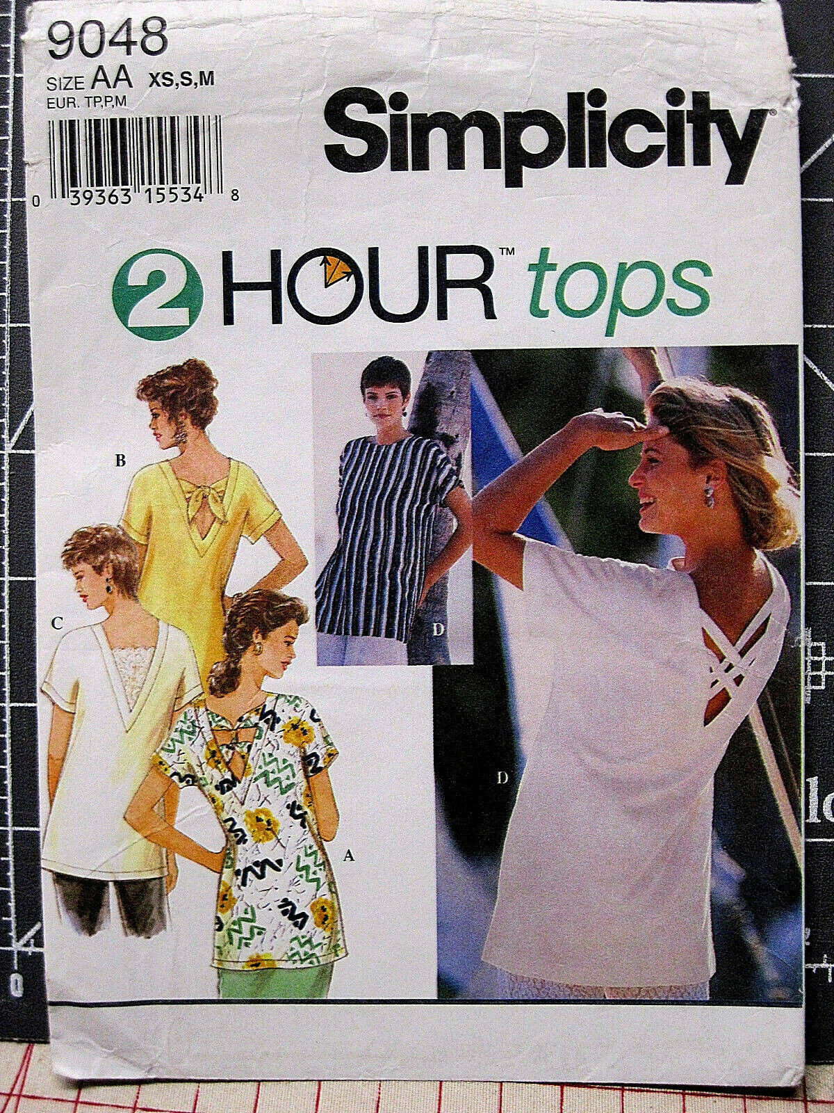 Simplicity 9048 2-hr TOPS back variations XS-M 6-16 bust 30.5-38 Uncut ...