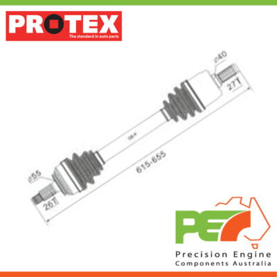 New *PROTEX* Drive Shaft For HONDA PRELUDE BA 2.0 litr B20A4 I4 12V ...