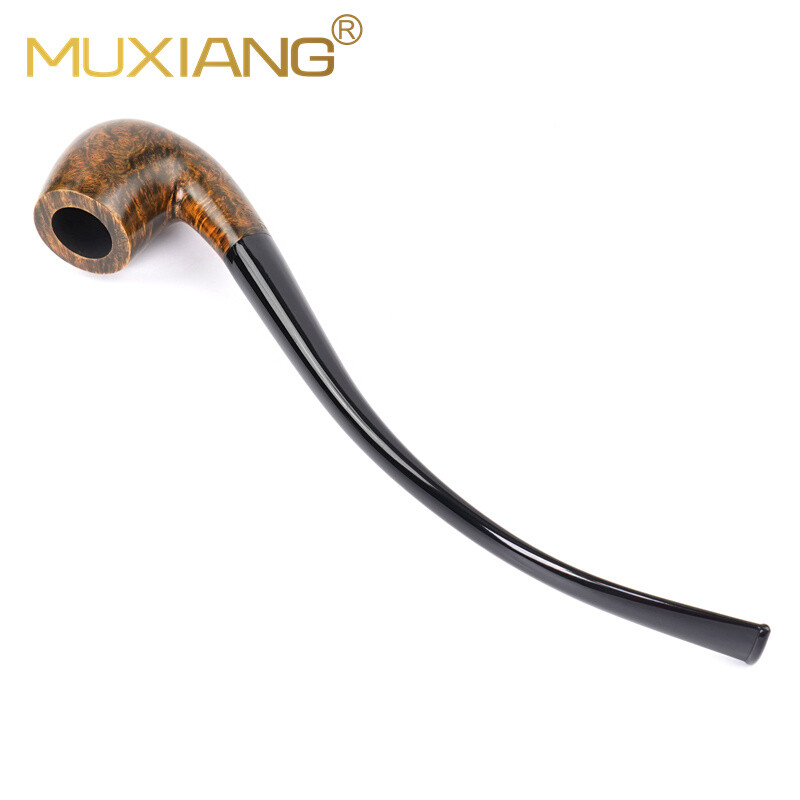 Briarwood Churchwarden Pipe Long Curved Stem Smoking Pipe Handmade ...