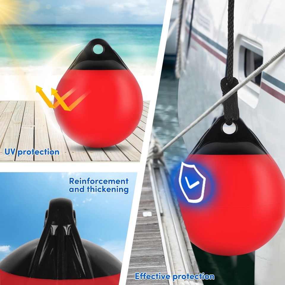 10/12/15 inch Boat Buoy Balls Anchor Buoy Float Round Boat Fenders ...
