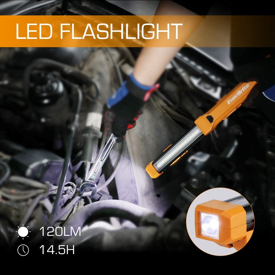 EverBrite 2-PACK 1000LM LED Work Light Rechargeable Work Light 4 ...