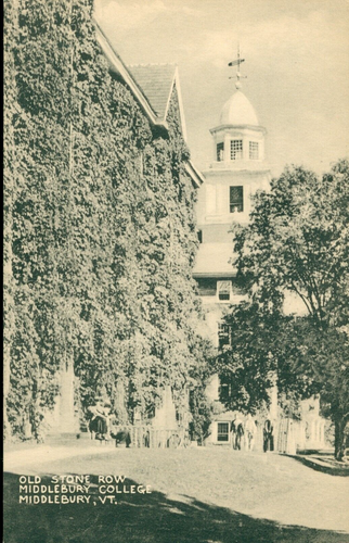 Postcard Old Stone Row Middlebury College Vermont VT Photo | eBay